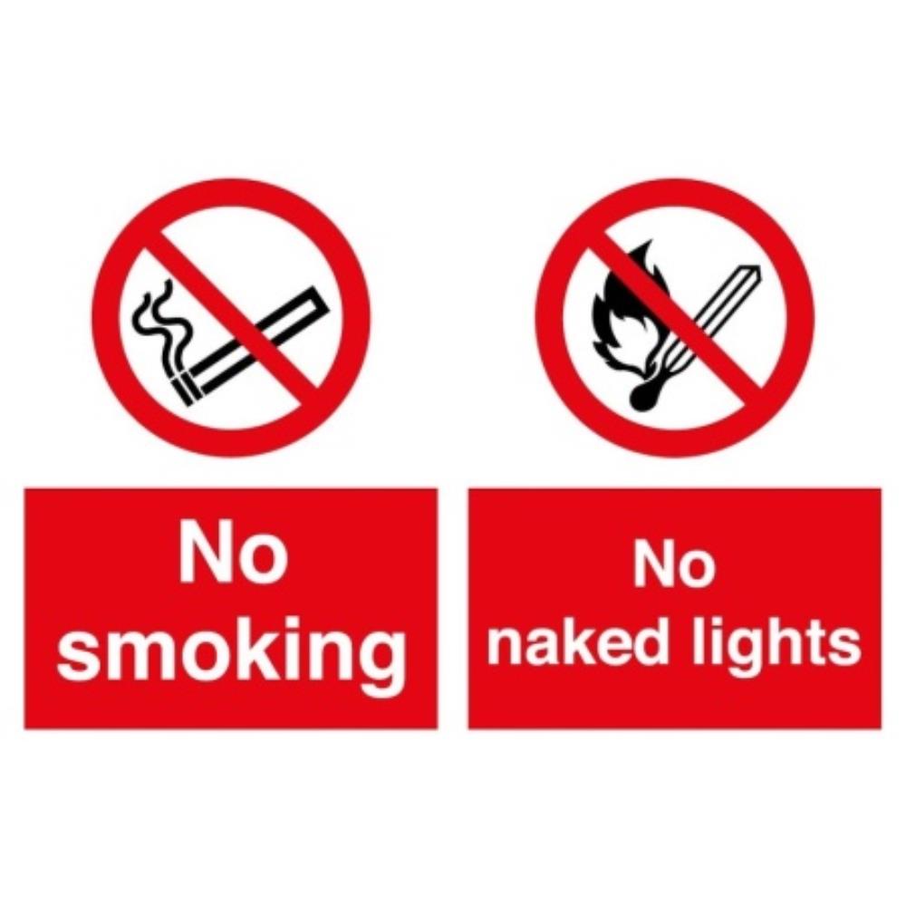 No Smoking/No Naked Lights Sig | MS05529R | SIGNS AND LABELS | SLS
