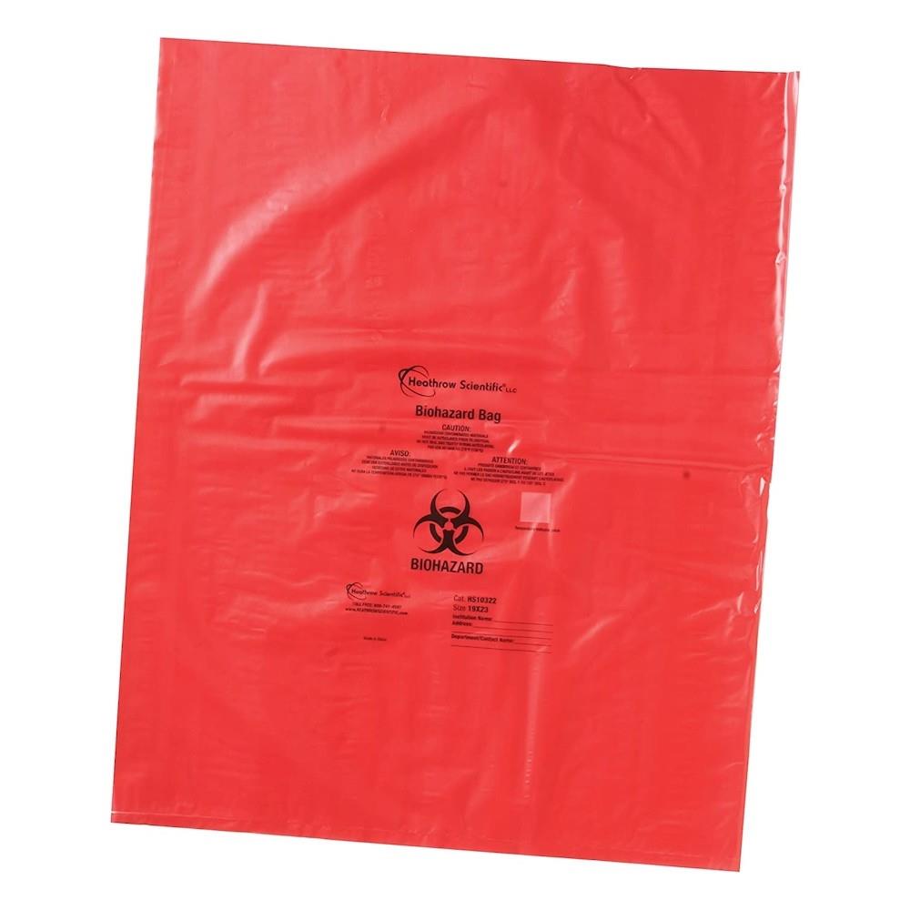 Biohazard bag Red 203x305mm | BAG1120 | HEATHROW | SLS